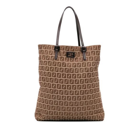 Fendi | Bags | Pre Loved Fendi Ff Logo Tote Bag Women Brown Tote Bags ...